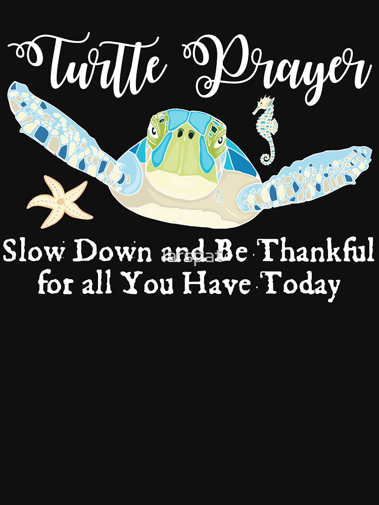 "Turtle Prayer Slow Down and Be Thankful For all You Have Today Funny ...