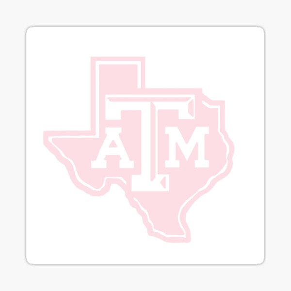 "A&M Pastel Pink Subtle Cute College Represent" Sticker for Sale by ...
