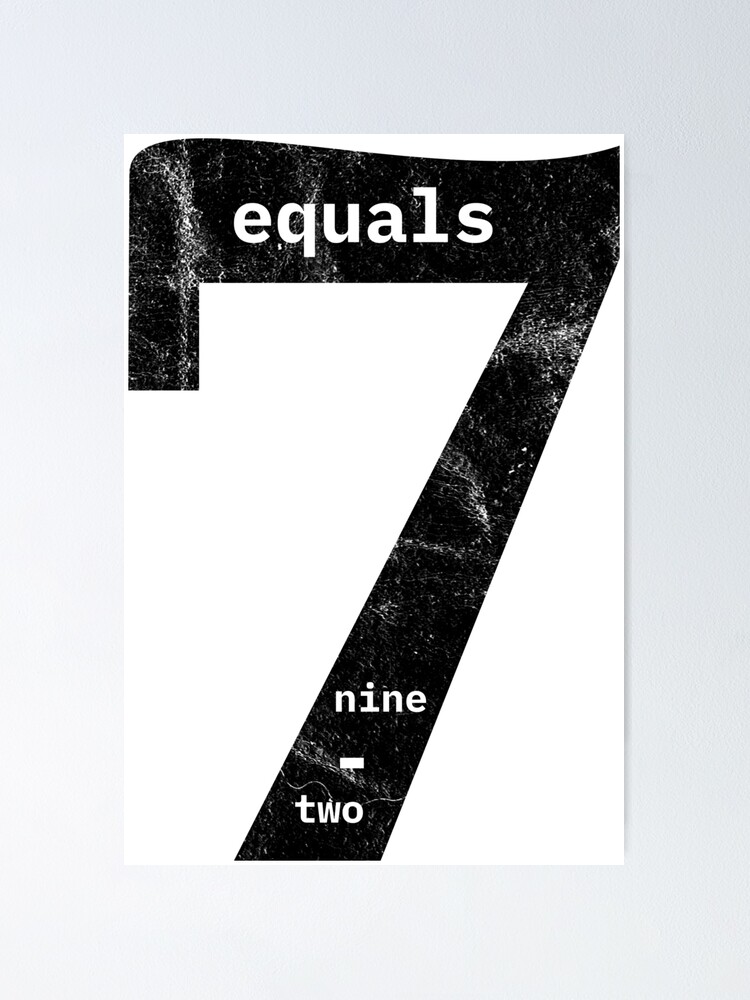 "Number 7" Poster by punxsphil | Redbubble