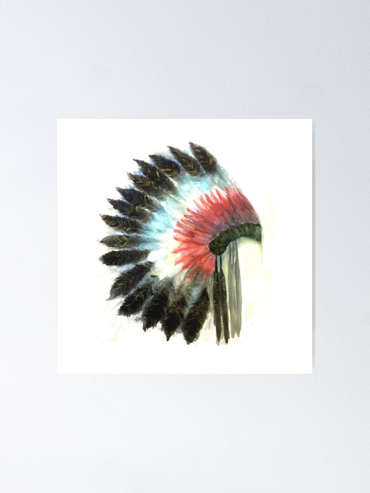 "Native American Headress" Poster by Ashaw161616 | Redbubble