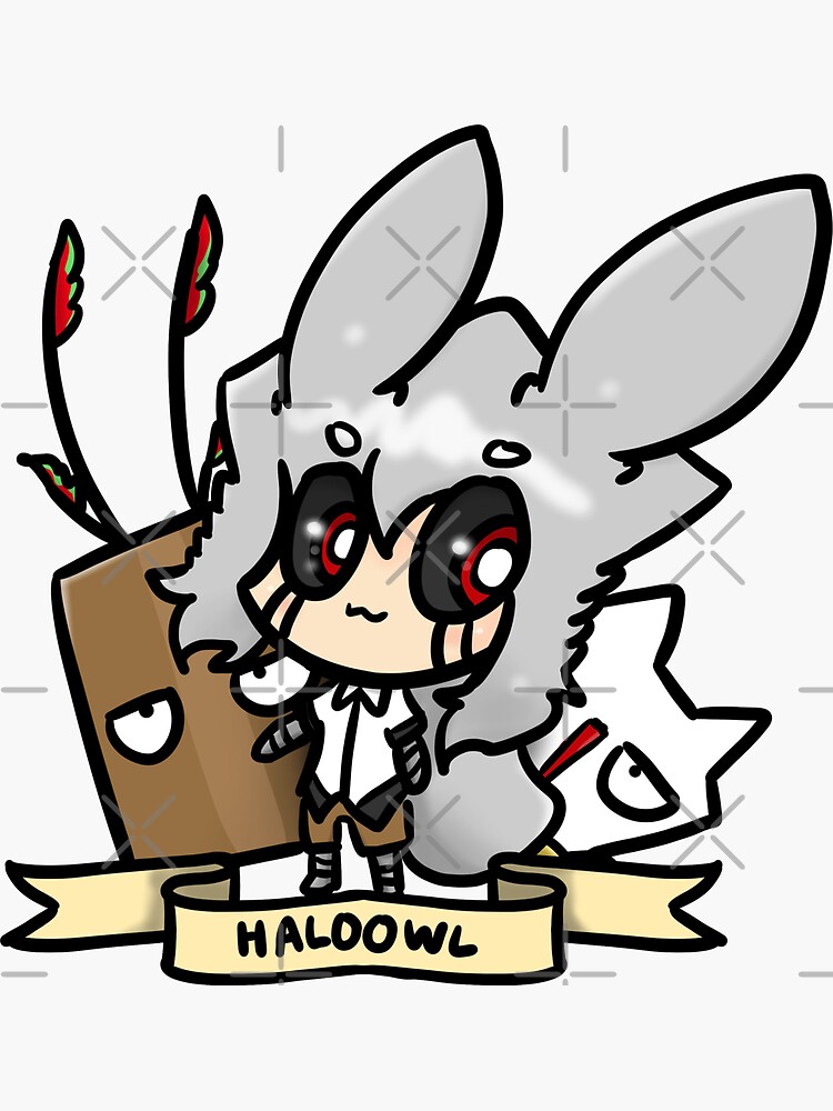 "HALOOWL OC ARTIST " Sticker by TheHALOWORKSHOP | Redbubble
