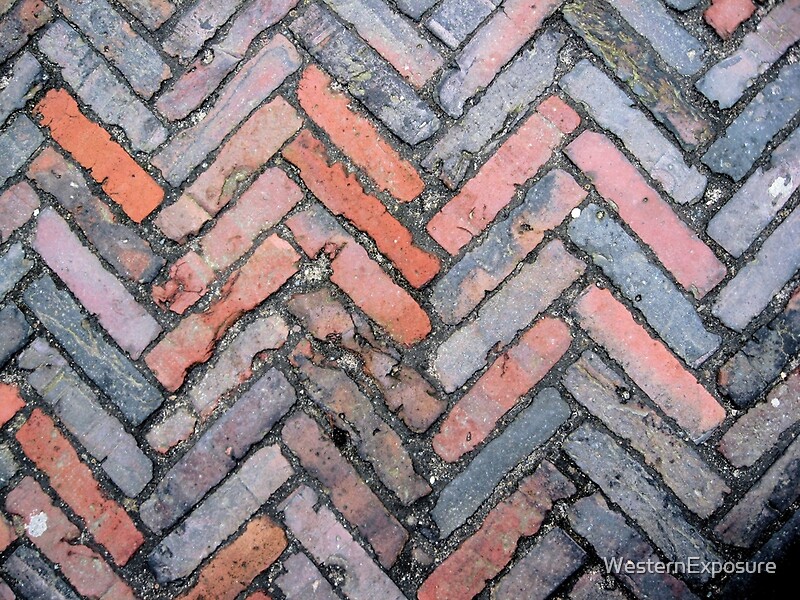 "Brickwork - Fishbone pattern" by WesternExposure | Redbubble
