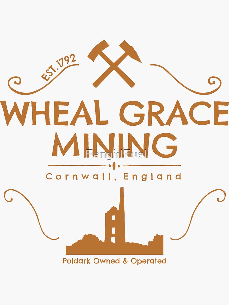 "Wheal Grace Mining - Copper" Sticker by FangirlFuel | Redbubble