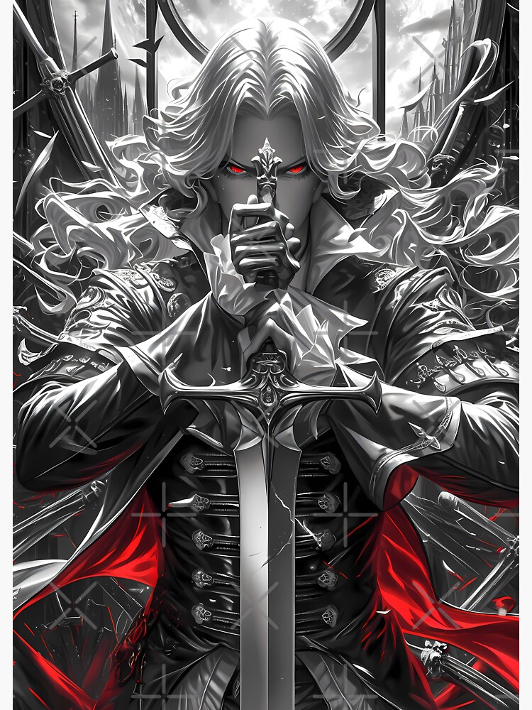 "Alucard Castlevania Vampire Warrior Clad Black Cloak Gothic Sword ...