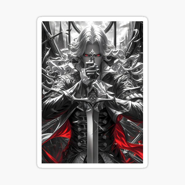 "Alucard Castlevania Vampire Warrior Clad Black Cloak Gothic Sword ...