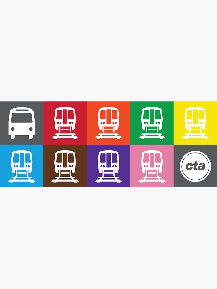 "Chicago CTA Sticker" Sticker for Sale by ewilson4 | Redbubble