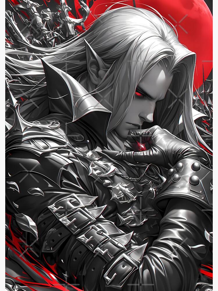 "Alucard Castlevania Dark Vampire Knight Crimson Moon Thorned Armor ...