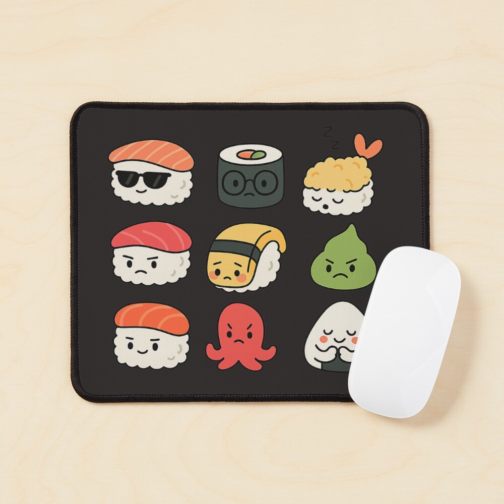 "Kawaii Sushi Squad – Every Mood, Every Bite" Sticker for Sale by ...