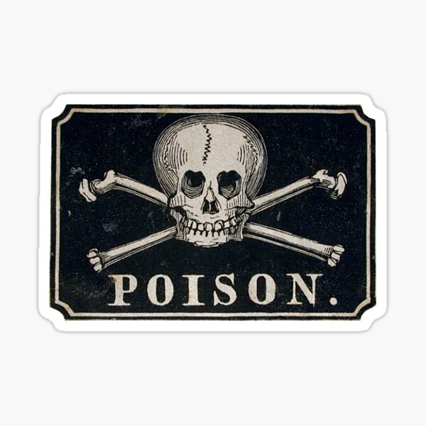 "POISON!" Sticker for Sale by Philipe3d | Redbubble