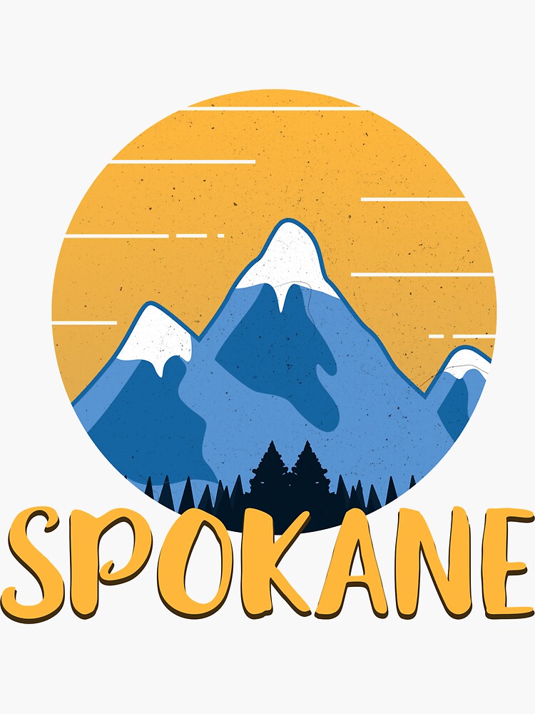 "Spokane Hiking Mountains" Sticker for Sale by TrevelyanPrints | Redbubble