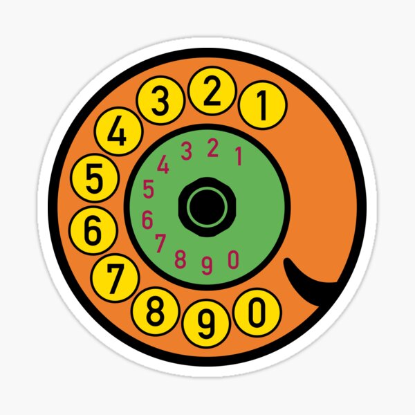 "Vintage telephone retro nostalgic dial" Sticker for Sale by Helen ...