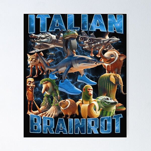 "Just A Boy Brainrot Who Love Meme Genz" Poster for Sale by davidjones ...