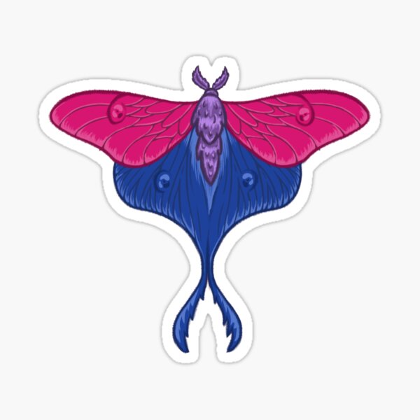 "Moth - Bisexual Flag" Sticker for Sale by BakedNoodle | Redbubble