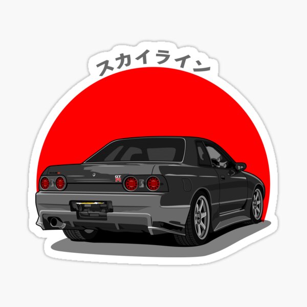 "Nissan Skyline R32 Godzilla " Sticker for Sale by asvpdiamond | Redbubble