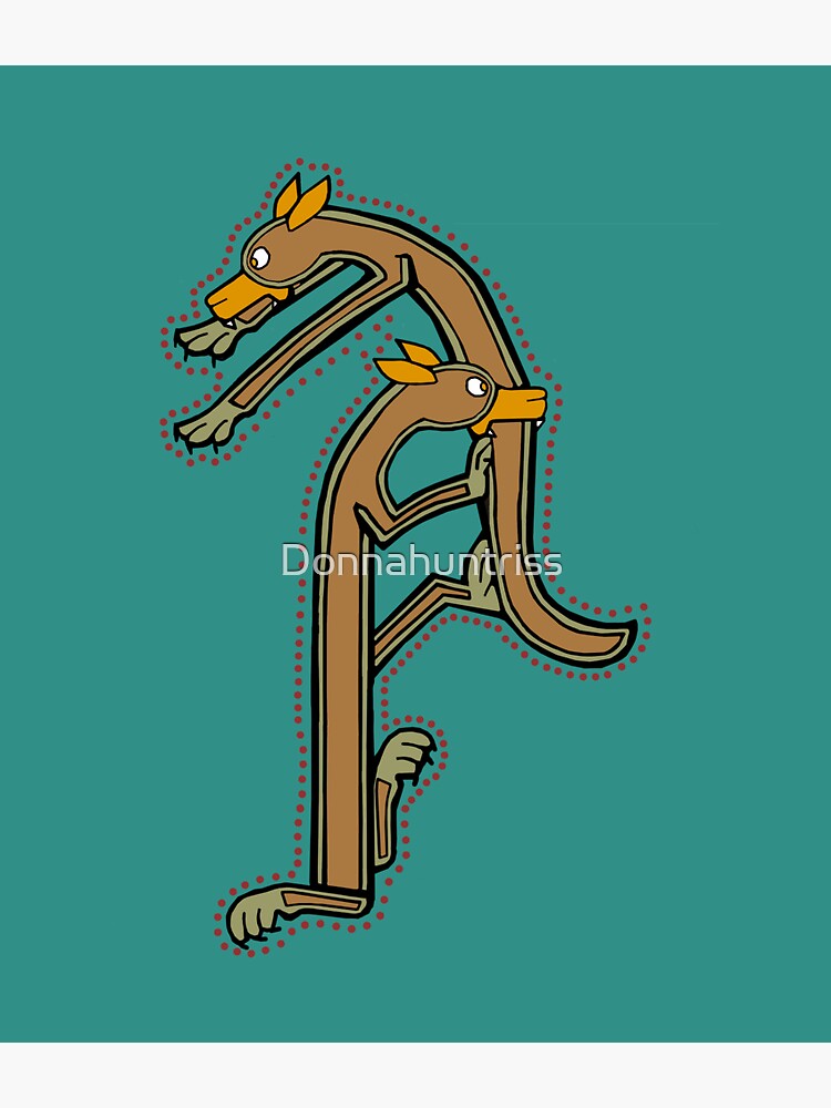 "Celtic Hound Letter A 2018" Sticker by Donnahuntriss | Redbubble