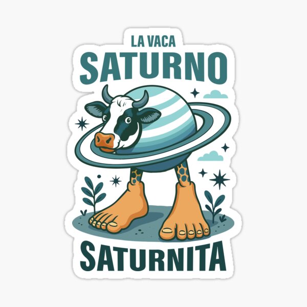 "La Vaca Saturno Saturnita Italian Brainrot Memes" Sticker for Sale by ...
