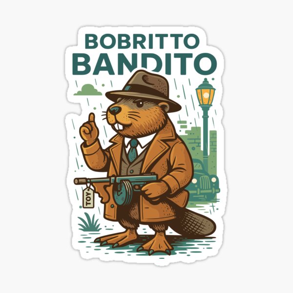 "Bobrito Bandito Italian Brainrot Memes" Sticker for Sale by Sitchko ...