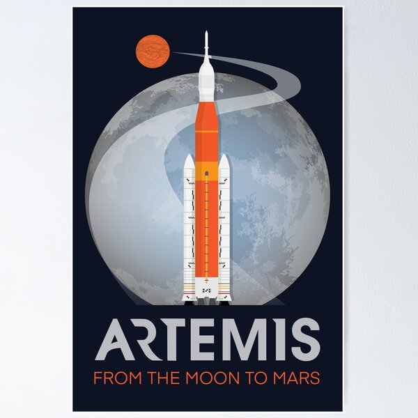 "Artemis Space Program Fan Art" Poster for Sale by blackdogshop | Redbubble