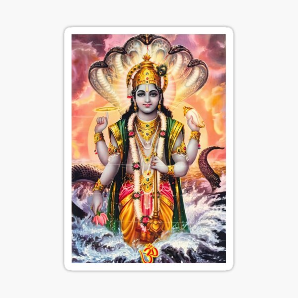 Lord Vishnu Prayer Stickers for Sale | Redbubble