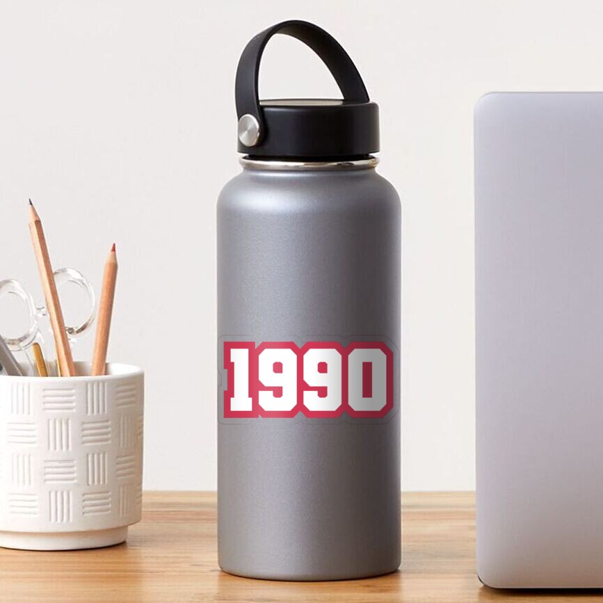"1990" Sticker for Sale by imamsoe | Redbubble