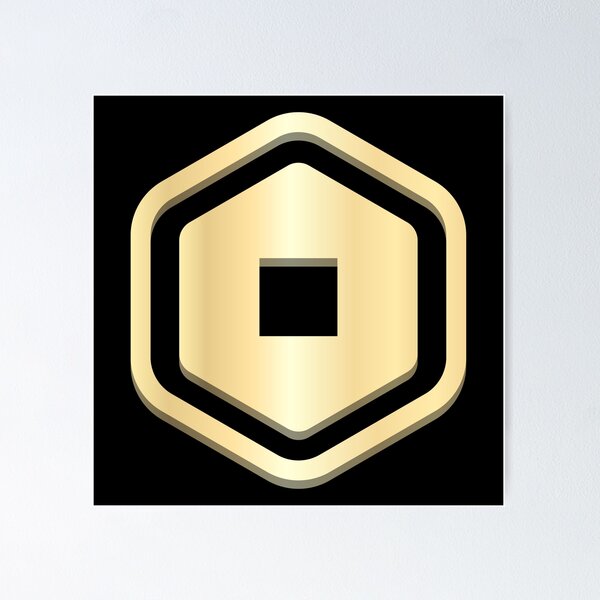 "Roblox Robux Gold Design" Poster for Sale by Darcekar | Redbubble