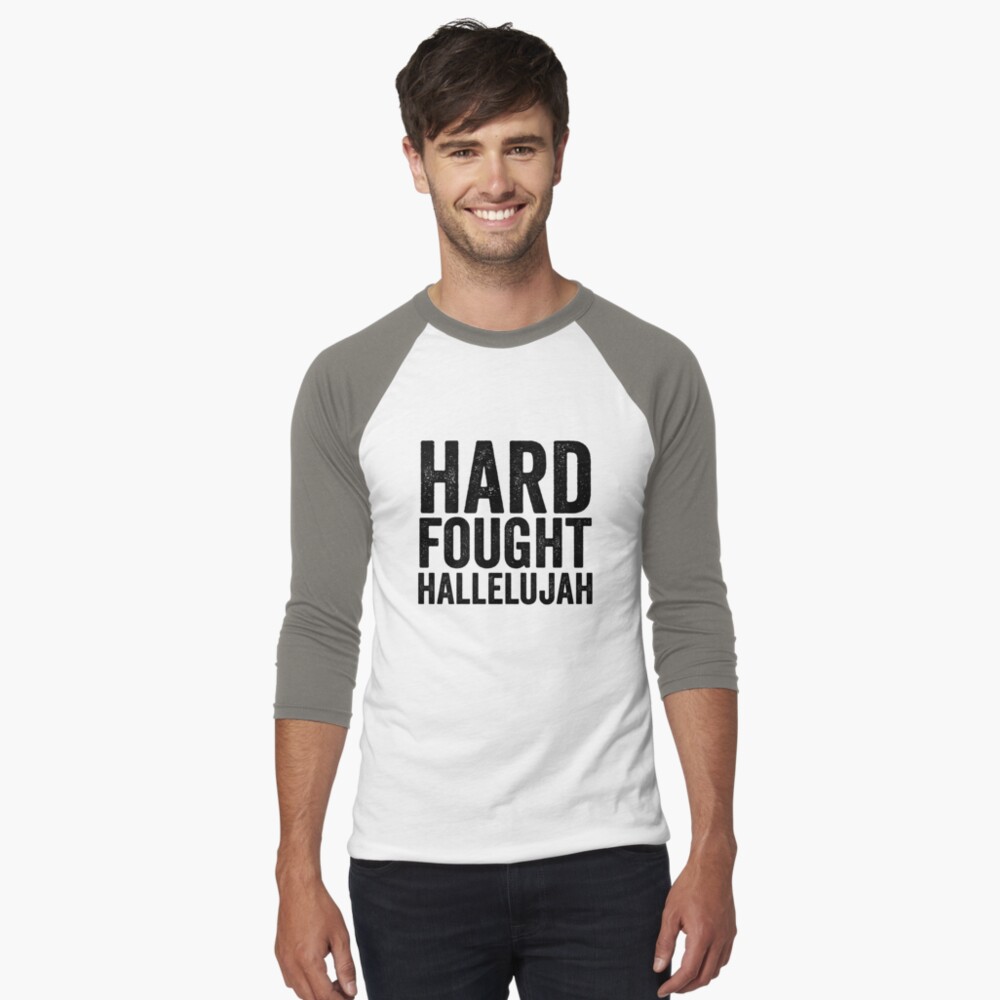 "Hard Fought Hallelujah Christian Faith Believer Jesus Gear" Sticker ...