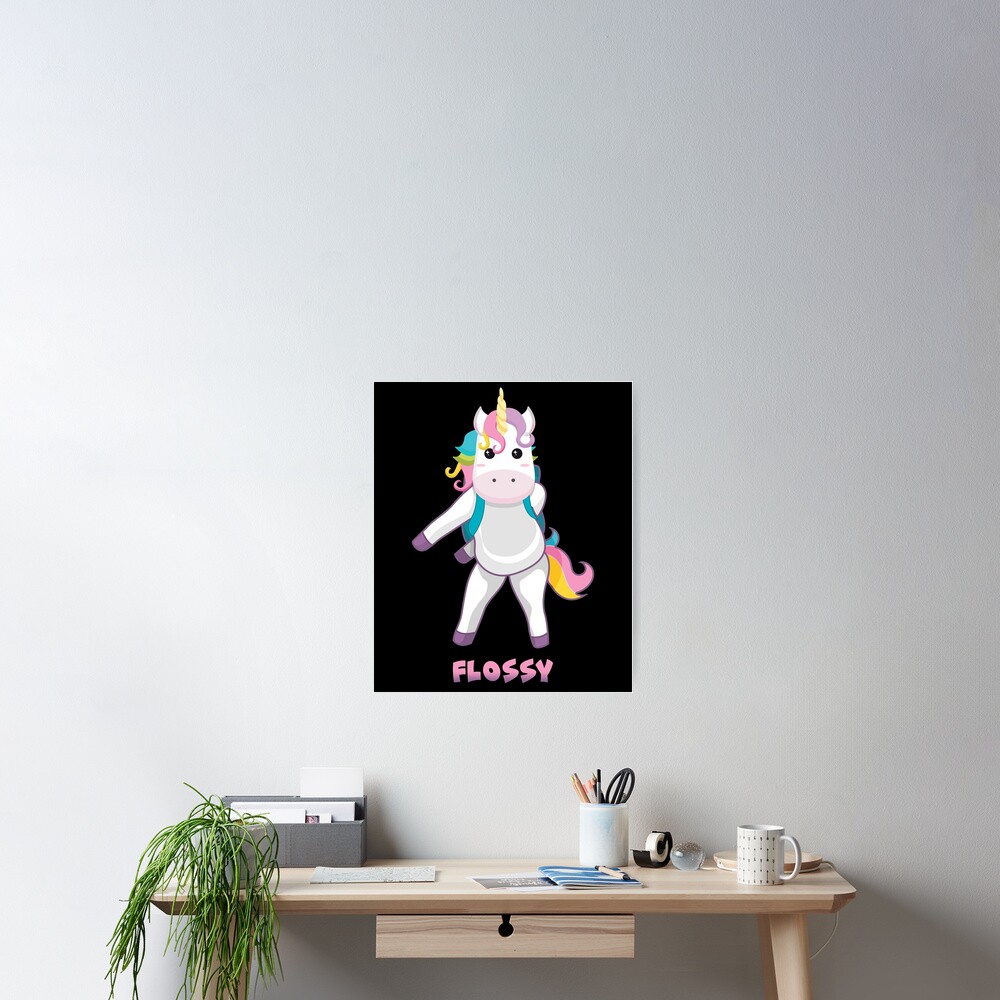 Póster «Unicorn Floss Dance Animals Funny Kids Gift» de icedrum | Redbubble