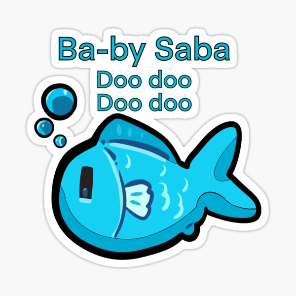 "Baby Saba "Doo Doo Doo Doo" Baby Shark Parody" Sticker for Sale by ...