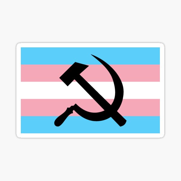 "Communist Trans Flag | Marxist-LGBTQ+ Solidarity Design for Stickers ...