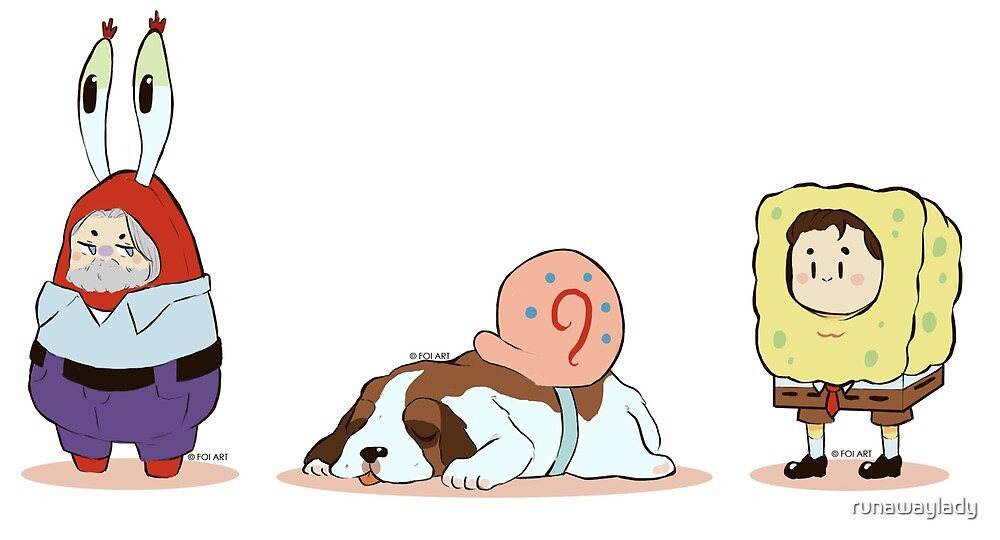 "Detroit: Become Spongebob (Hank, Sumo, Connor)" by runawaylady | Redbubble