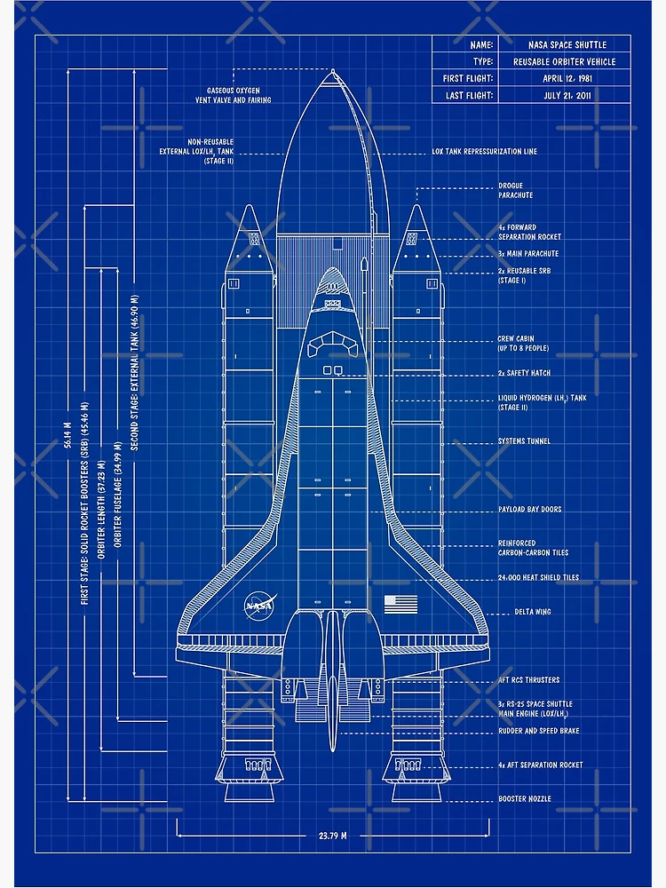 Nasa Blueprint Ebay