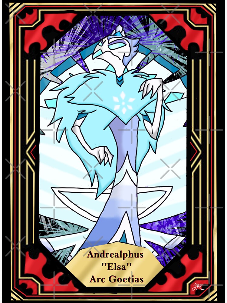 "Helluva Boss Andrealphus fandom card" Sticker for Sale by ...