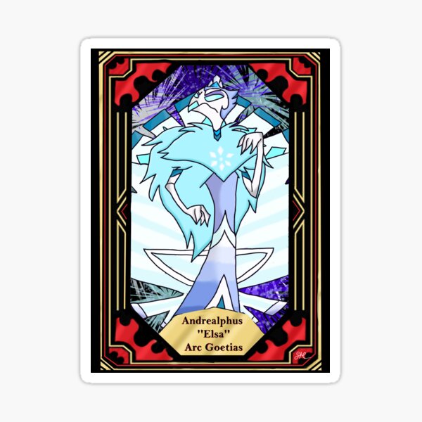 "Helluva Boss Andrealphus fandom card" Sticker for Sale by ...
