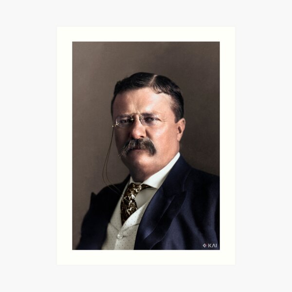 "President Theodore Roosevelt, 1904 colorized" Art Print by KAI-Studio ...