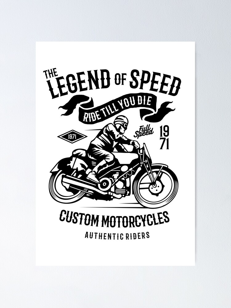 "MOTORCYCLES" Poster by Super3 | Redbubble
