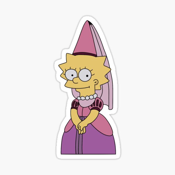 "Princess Lisa Simpson" Sticker for Sale by WillowTreeArt | Redbubble