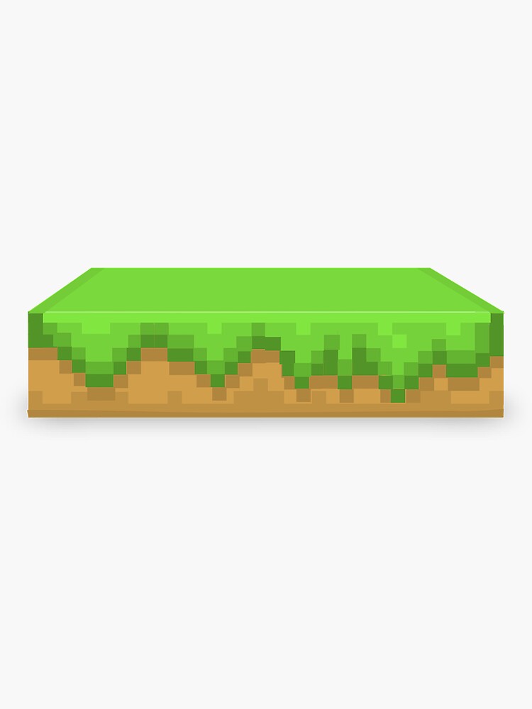 "Minecraft block" Sticker by p0pculture3 | Redbubble
