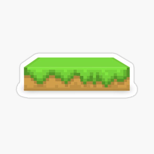 "Minecraft block" Sticker by p0pculture3 | Redbubble
