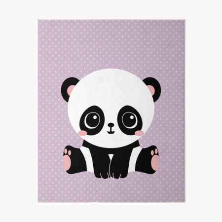 "Cute Panda (Purple)" Art Board Print for Sale by CherryCute | Redbubble