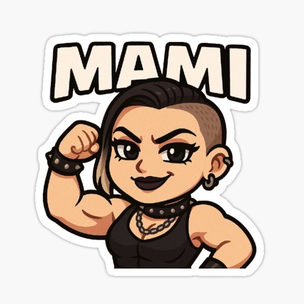 "Rhea Ripley Mami - Chibi " Sticker for Sale by Justgee92 | Redbubble