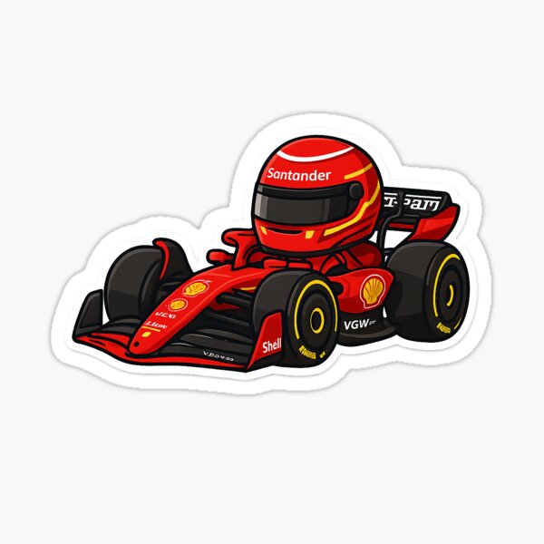 "Ferrari F1 2025 chibi style" Sticker by JalvaDigital | Redbubble