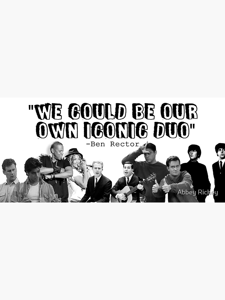 "Iconic Duo: Ben Rector" Sticker for Sale by abbeybrowning | Redbubble