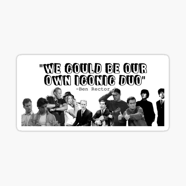 "Iconic Duo: Ben Rector" Sticker for Sale by abbeybrowning | Redbubble