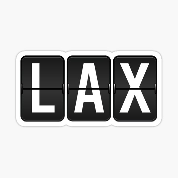 "LAX - Los Angeles Airport" Sticker for Sale by hypnoval | Redbubble