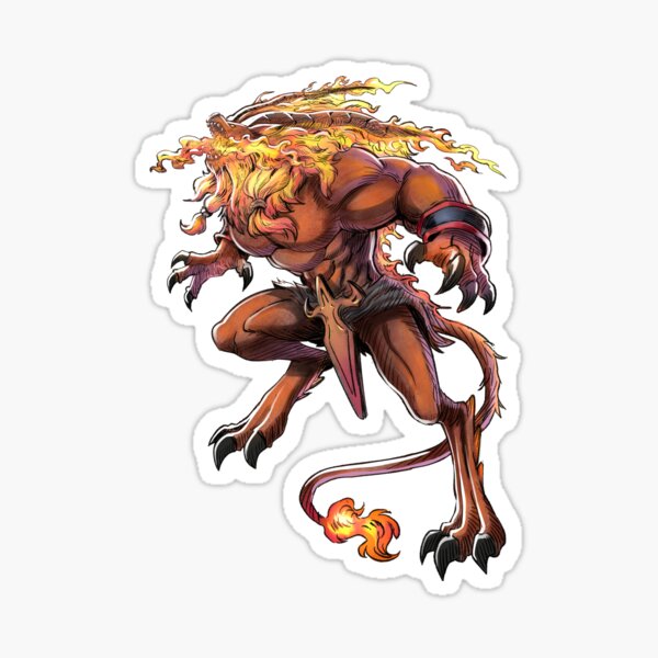 "Ifrit, The Lord of Fire, Crystal Collapse" Sticker for Sale by ...