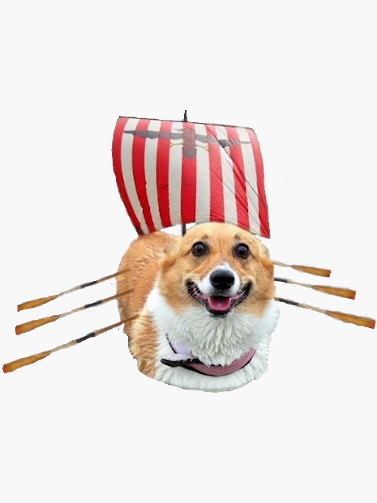 "Corgo Ship (Corgi)" Sticker for Sale by p0pculture3 | Redbubble