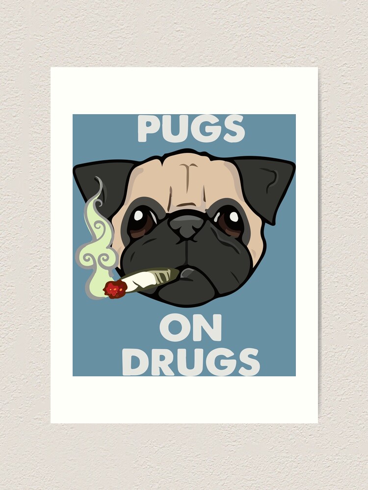 "Pug On Drugs" Art Print for Sale by shaylikipnis | Redbubble
