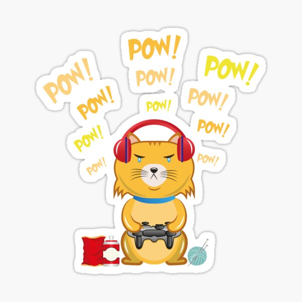 "Gamer Cat - Video Games Gamer Clan Cats console" Sticker for Sale by ...