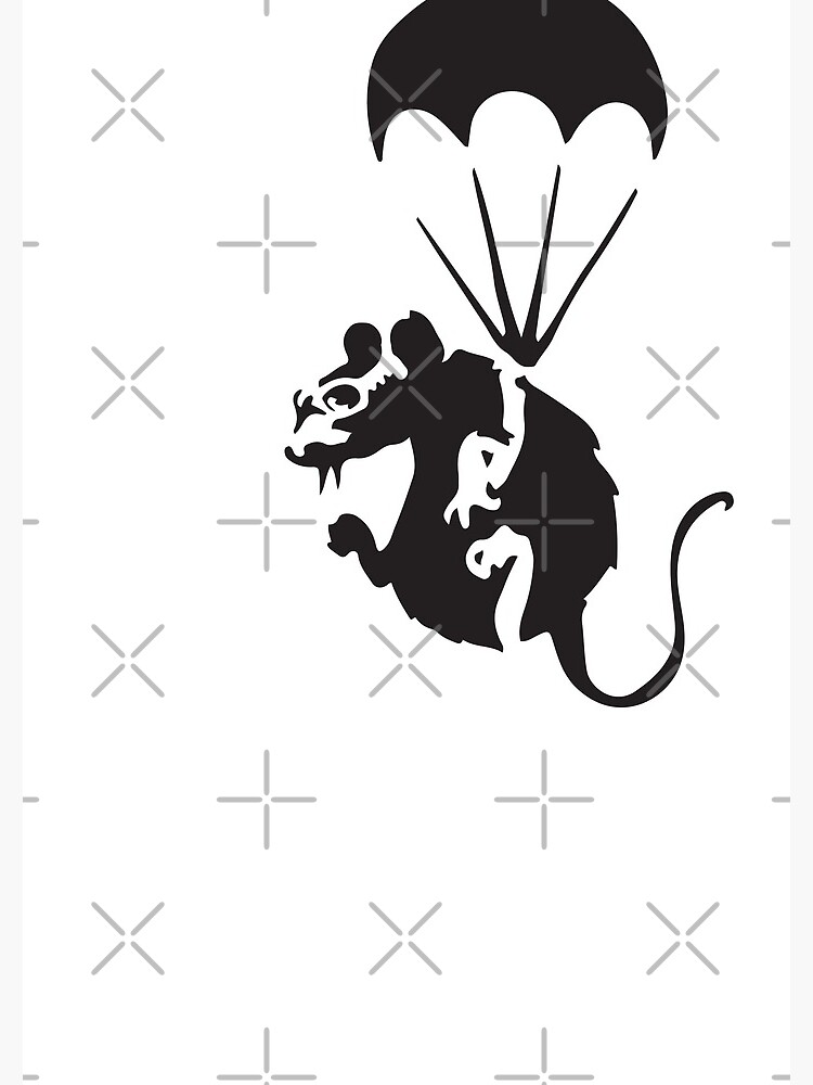 "Banksy rat with parachute and nuclear war spy glasses Graffiti Street ...