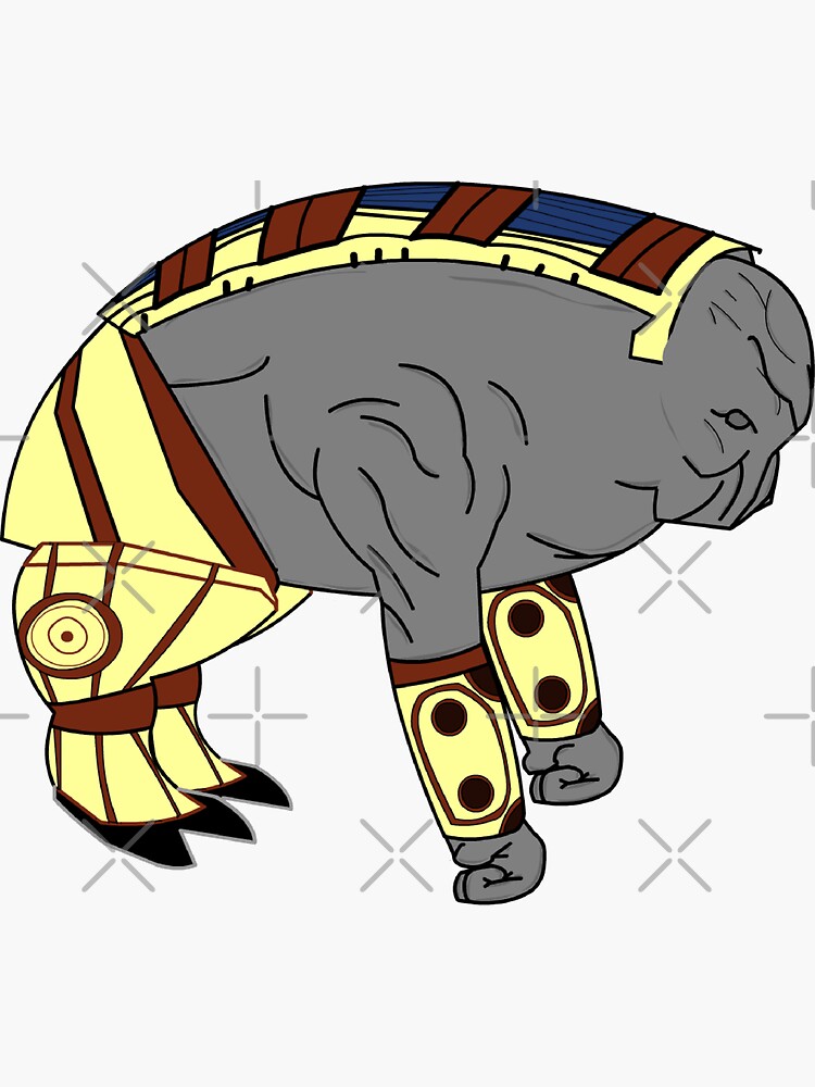 Mass Effect Elcor Sticker By Daburninator22 Redbubble